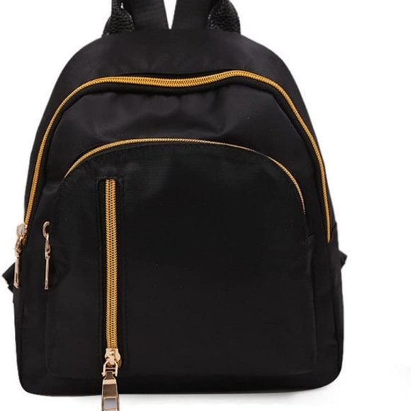 Bags | New Light Weight Black And Gold Backpack | Poshmark
